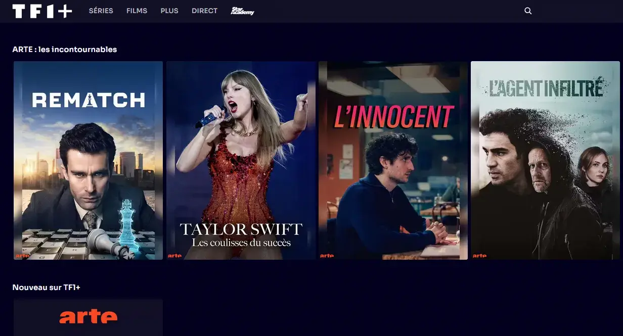 Les programmes de la chaîne Arte.tv sont disponibles sur TF1+ - Ecran Total